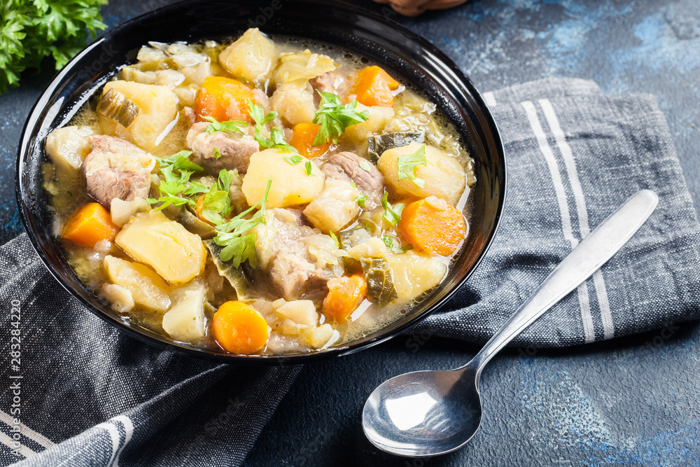 Pichelsteiner, German stew that contains meat Stock Photo | Adobe Stock