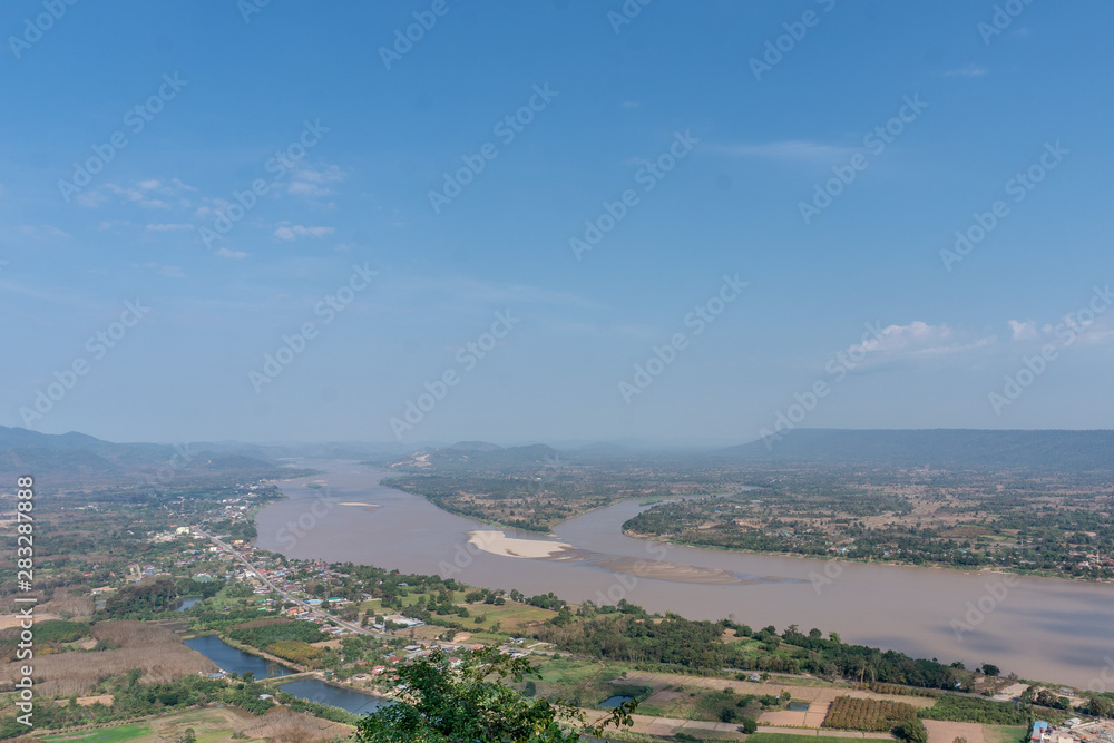 skywalk nong khai, thailand, pha yak suea temple Stock Photo | Adobe Stock
