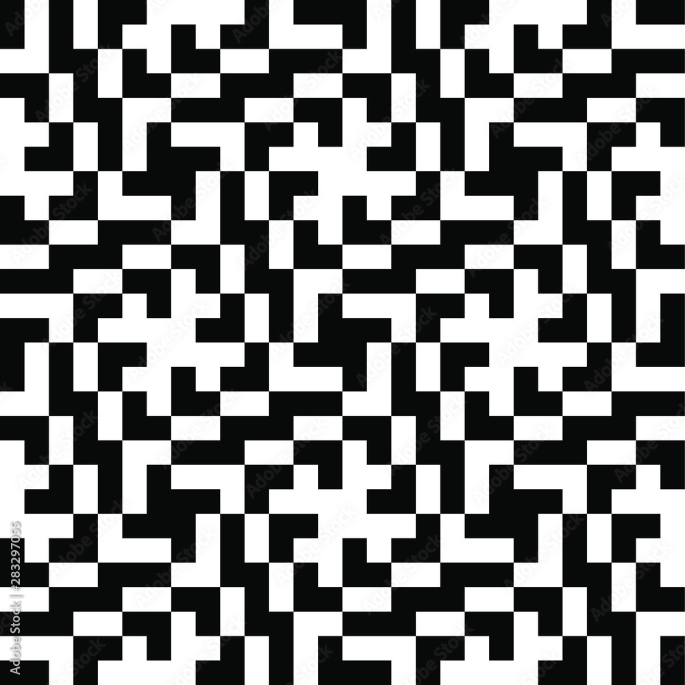 Abstract geometric background. Black and white texture. Seamless ...