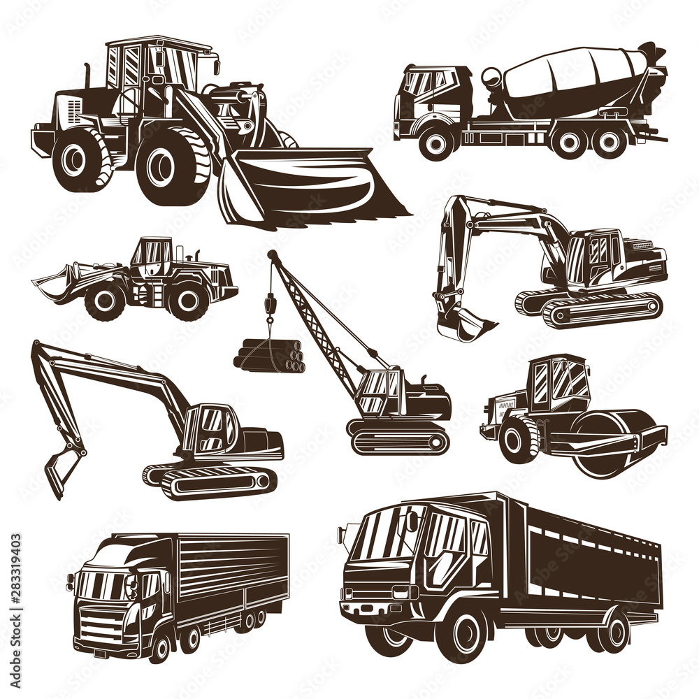 Heavy equipment Logo design Vector. Heavy equipment Logo template ...