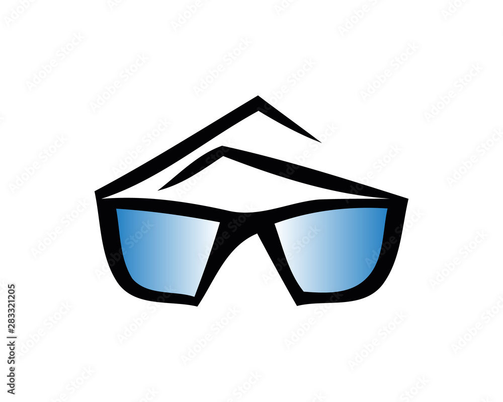 Sport glasses mockup. Realistic illustration of sport glasses vector ...