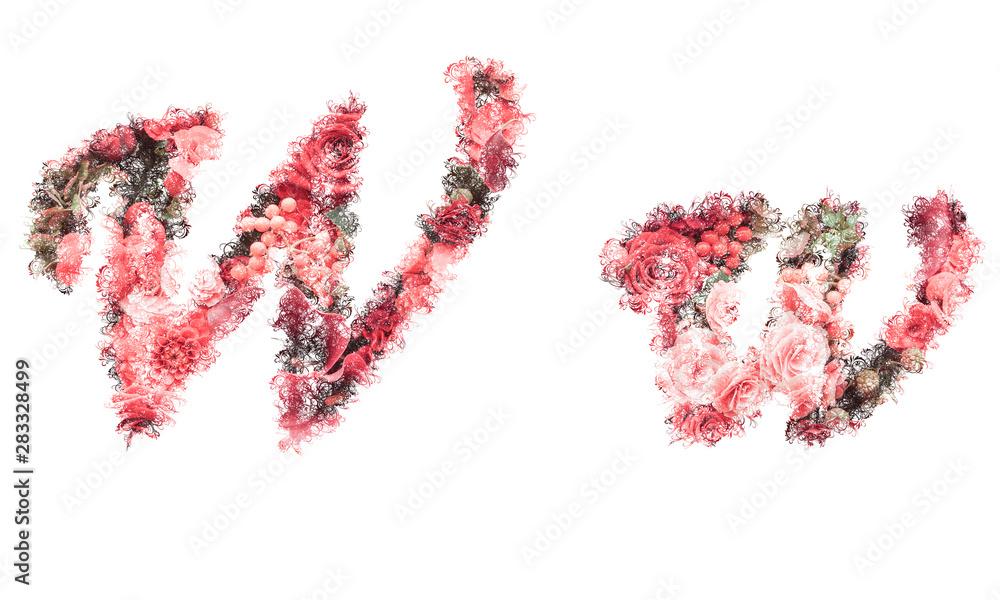 Beautiful illustration of both uppercase and lowercase letters made of ...