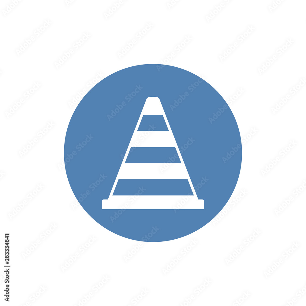 The traffic cone icon. Safety and attention, danger, warning symbol ...