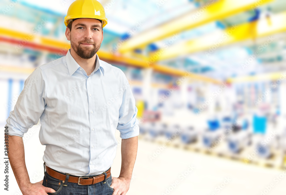 Portrait Ingenieur in der Industrie // portrait of a successful ...