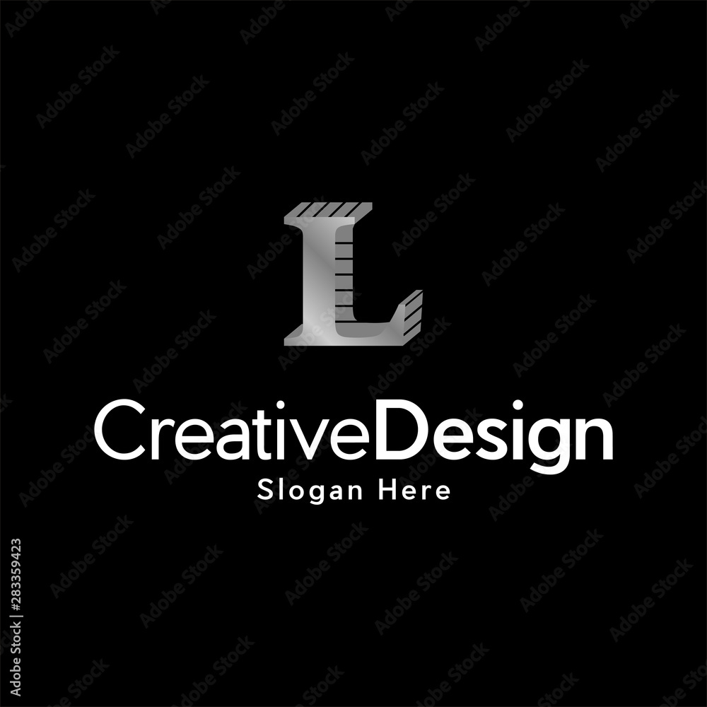 simple letter L logo, Letter L Simple logo Initial. Initial L simple ...