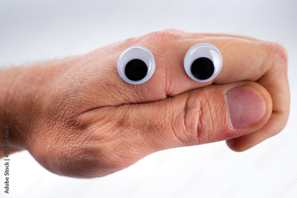 Emoji. A face made from a hand shows doubt. Emoji icon doubter. A hand ...