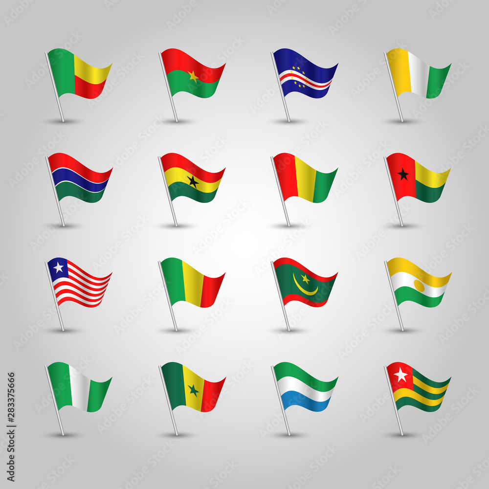 West African Country Flags