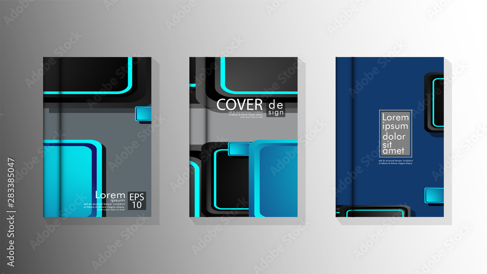 Vector collection of book cover backgrounds for brochures, leaflets ...