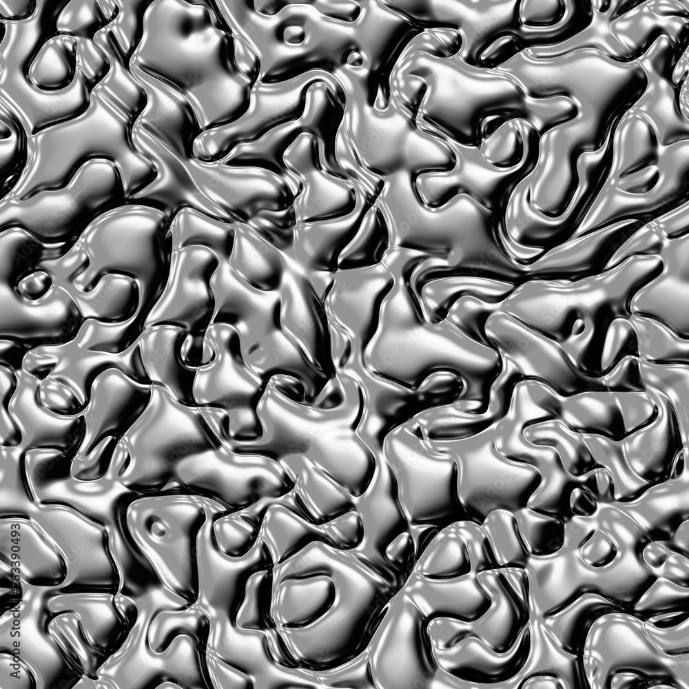 Glossy metal silver textured seamless glowing 3d blob bumps design ...
