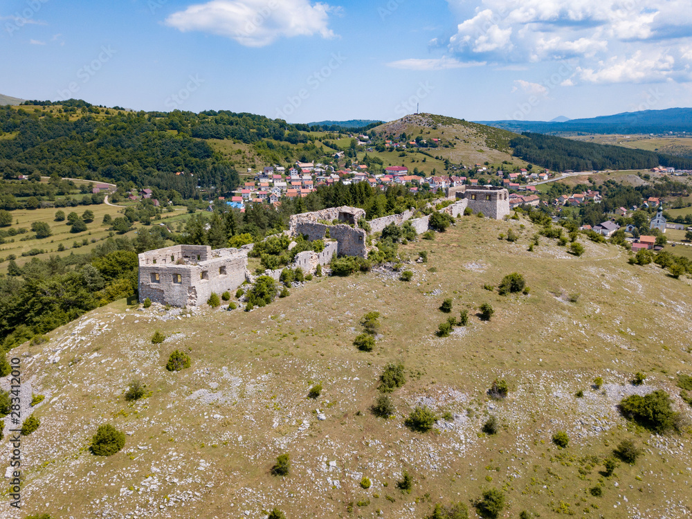Austro-Hungarian fortress ruins in Kalinovik (Bosnia and Hezegovina ...