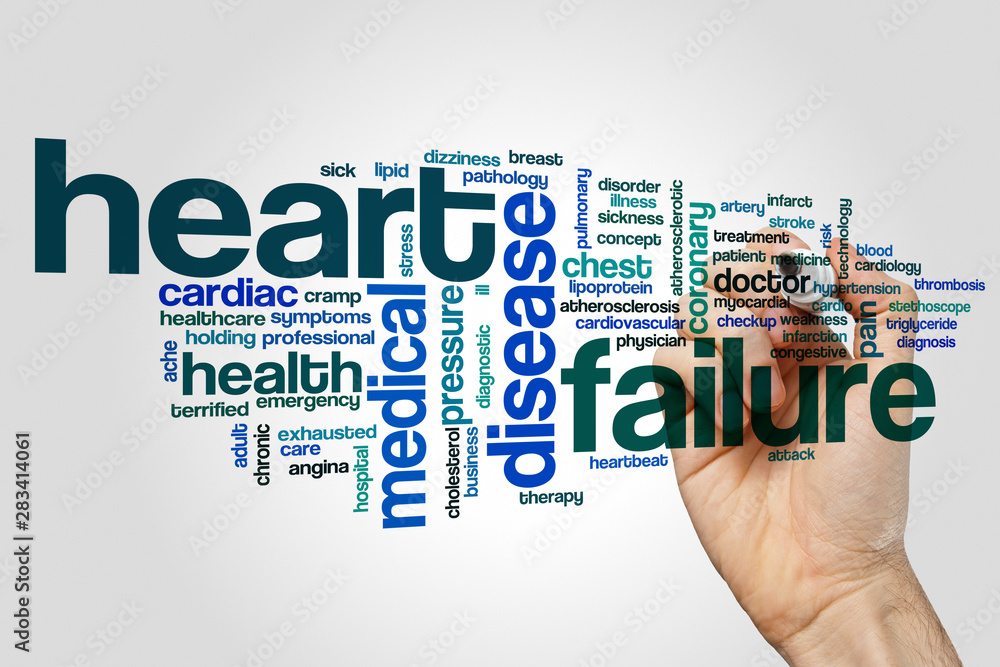 Heart failure word cloud Stock Photo | Adobe Stock