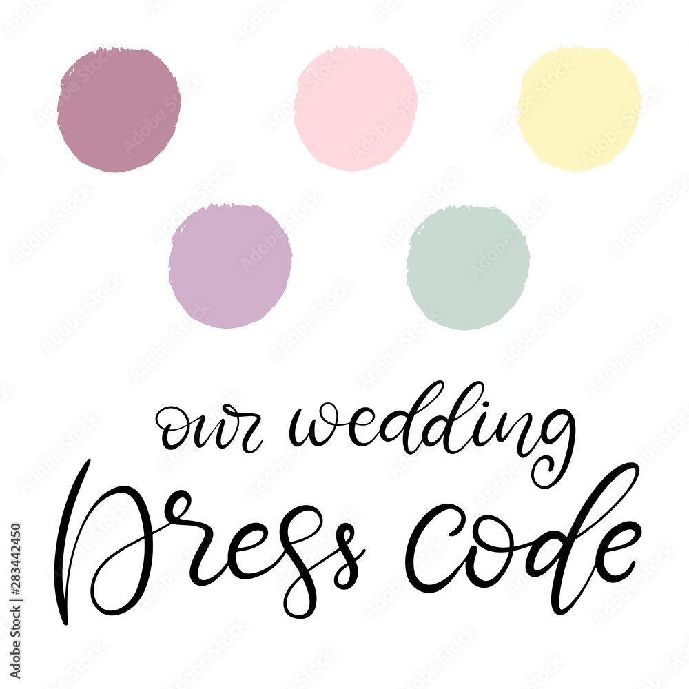 Wedding dress code color palette Stock Vector | Adobe Stock