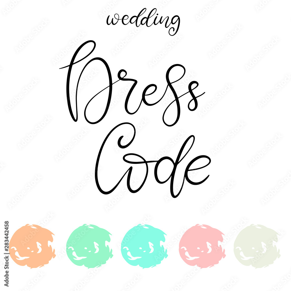 Wedding dress code color palette Stock Vector | Adobe Stock