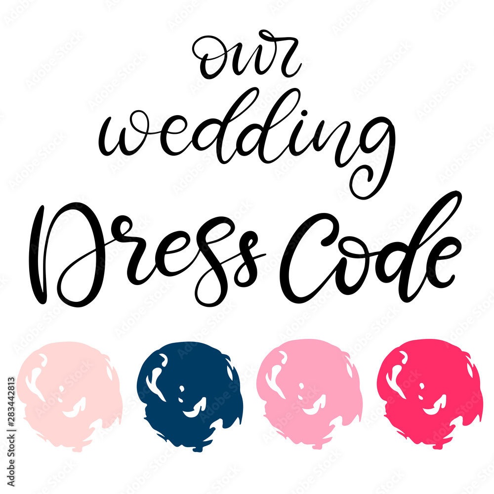 Wedding dress code color palette vector de Stock | Adobe Stock