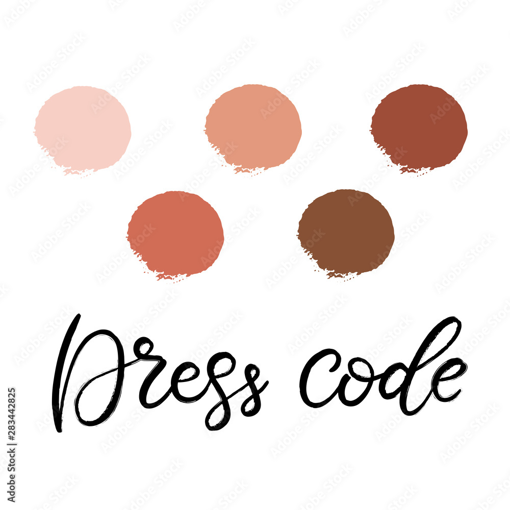 Wedding dress code color palette Stock Vector | Adobe Stock