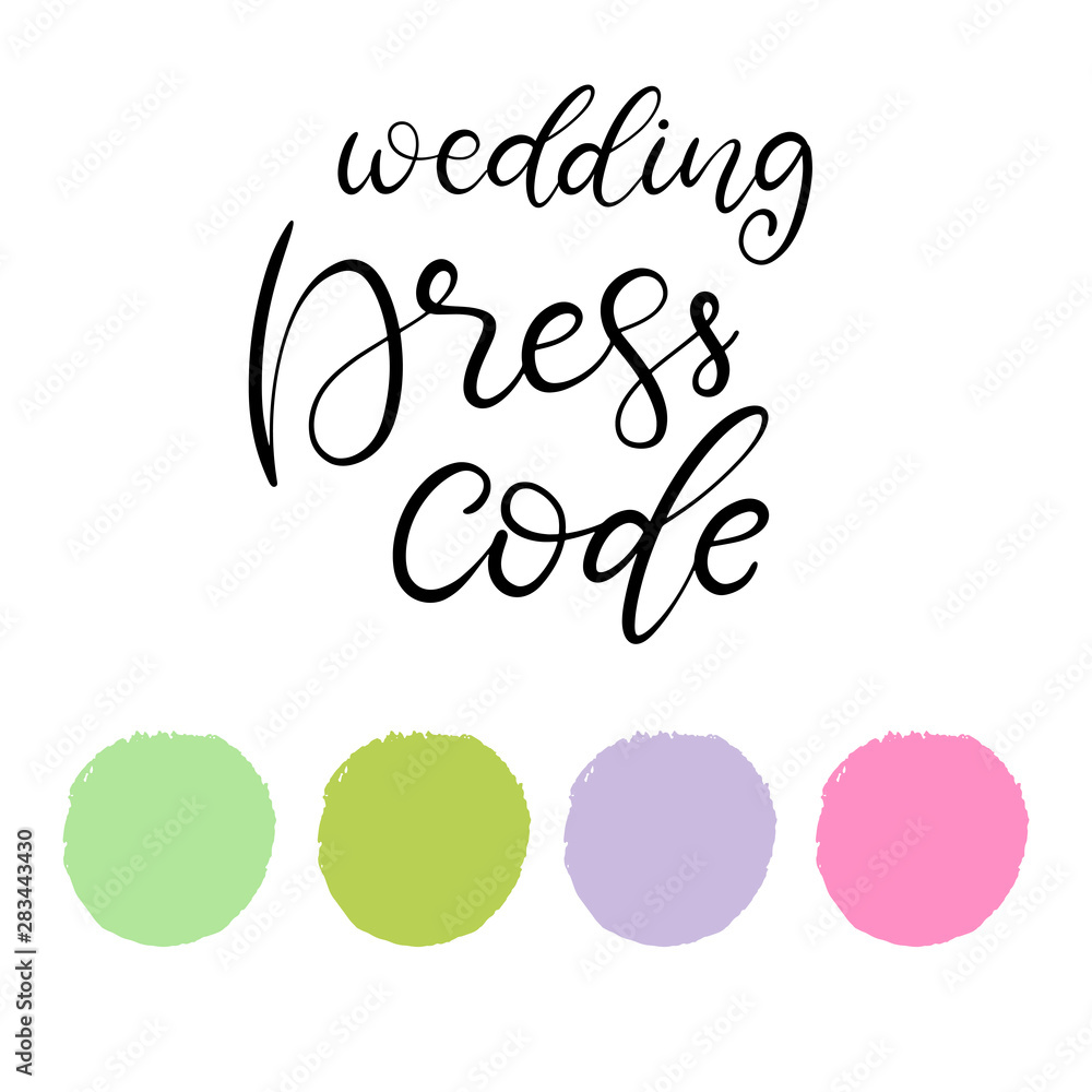 Wedding dress code color palette Stock Vector | Adobe Stock