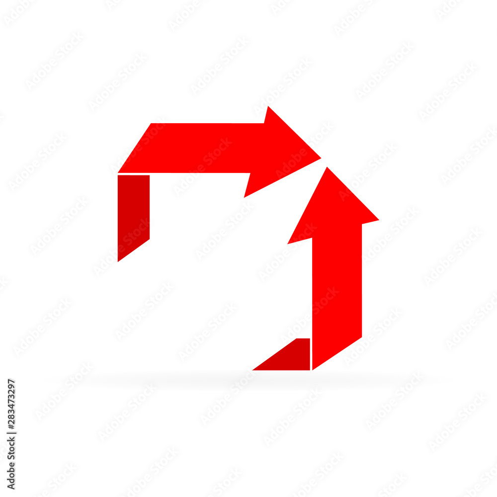 Curved arrow icons. Set of arrows. Rising And Descending Arrows. Stock ...