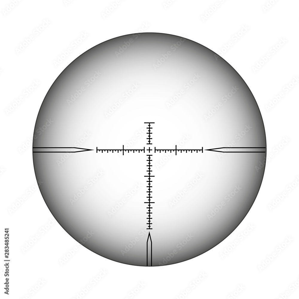 Sniper scope cross. Rifle optical sight isolated on transparent ...
