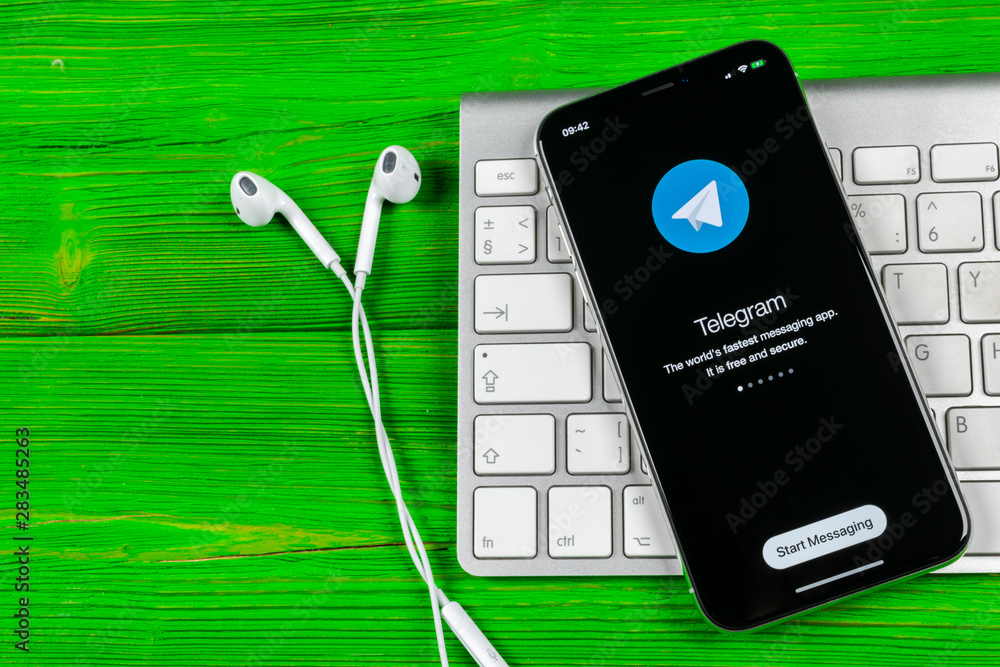 Sankt-Petersburg, Russia, June 2, 2018: Telegram X application icon on ...