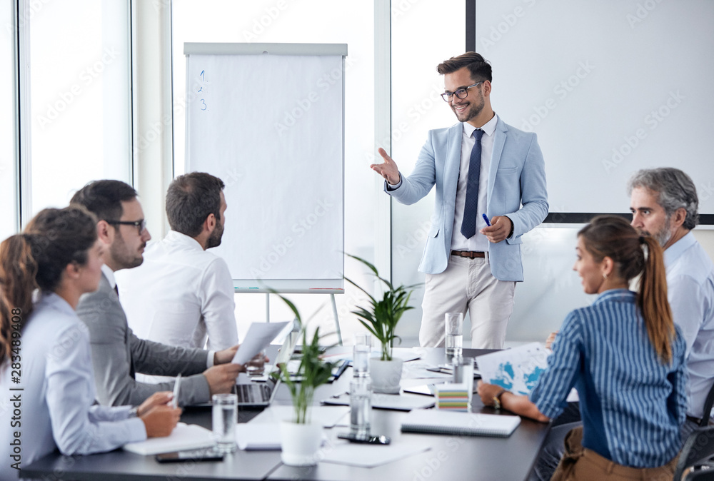 business senior businessman meeting office conference team teamwork ...