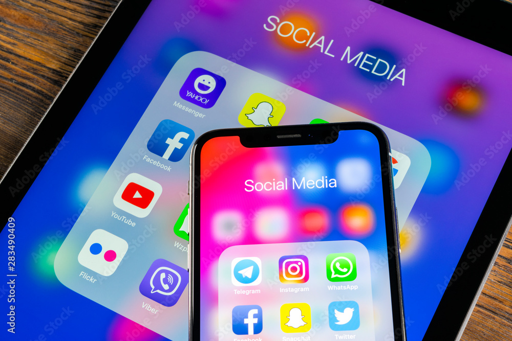 Sankt-Petersburg, Russia June 8, 2018: Apple iPhone X and iPad with ...