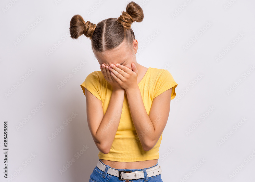 Sad Teenage Girl Face