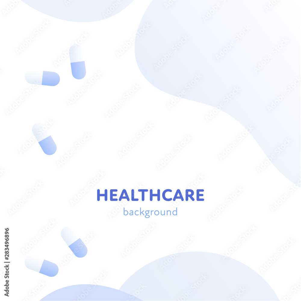 Vector modern flat healthcare banner template. Abstract shapes with ...