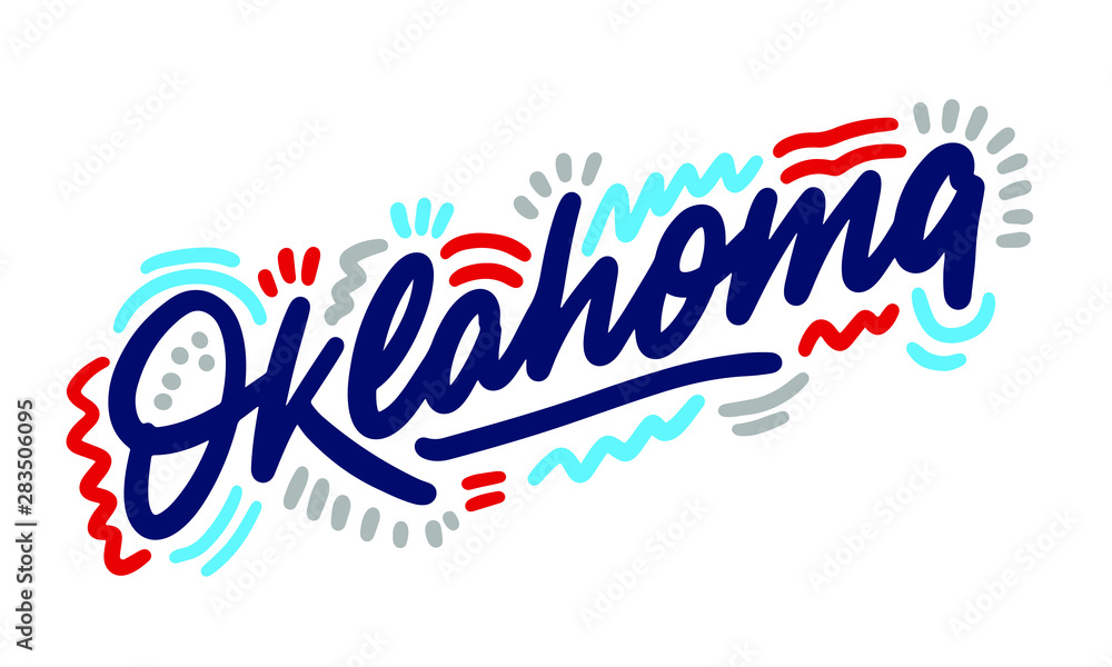 Oklahoma hand written city name.Modern Calligraphy Hand Lettering for ...