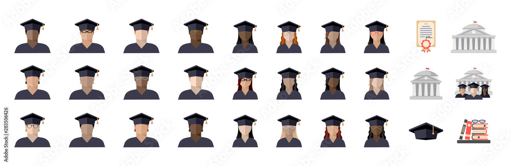 large student set of students boys and girls of different races ...