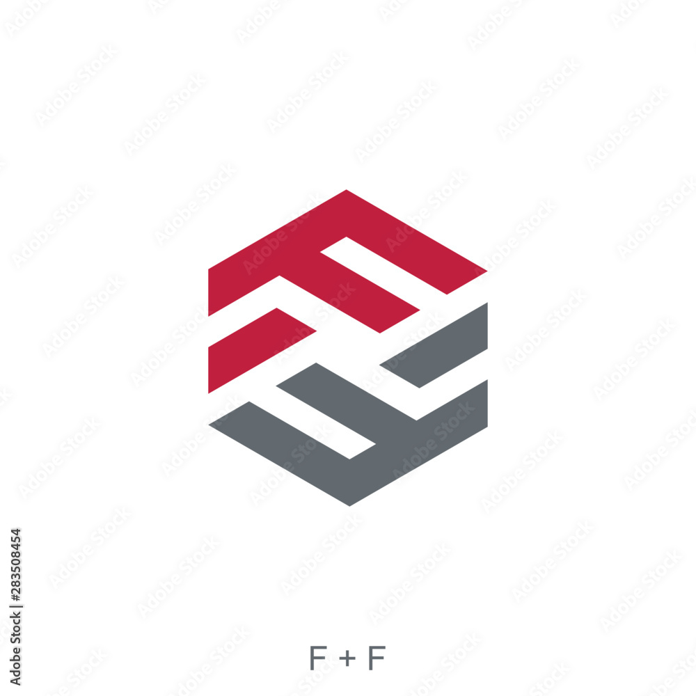 Letter FF with hexagon for logo or icon ready to use Stock Vector ...