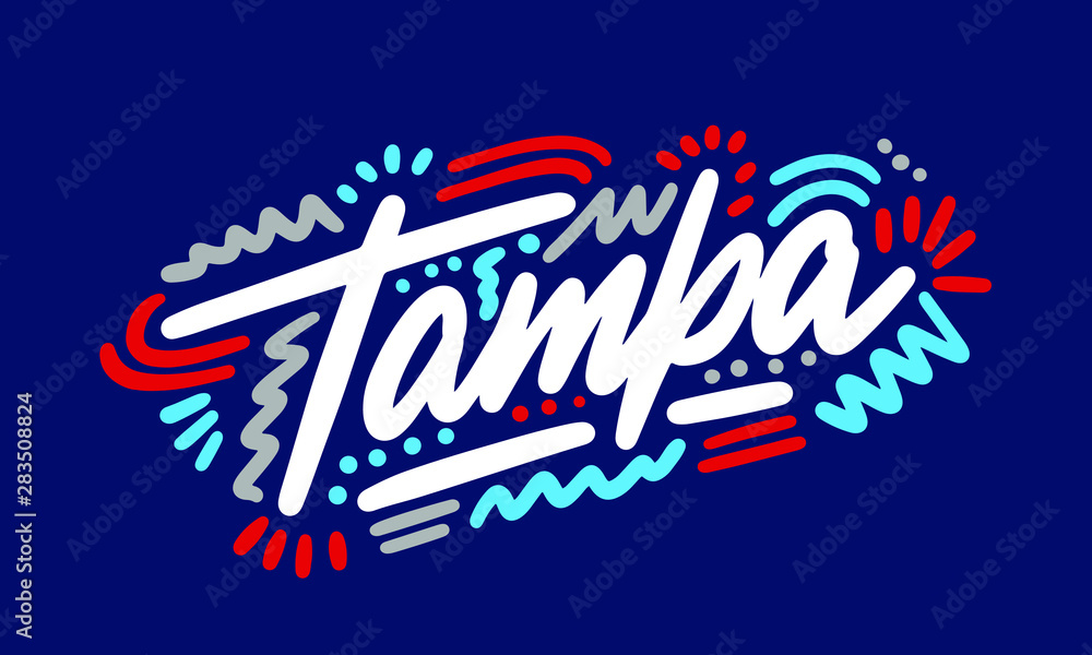 Tompa handwritten city name.Modern Calligraphy Hand Lettering for ...