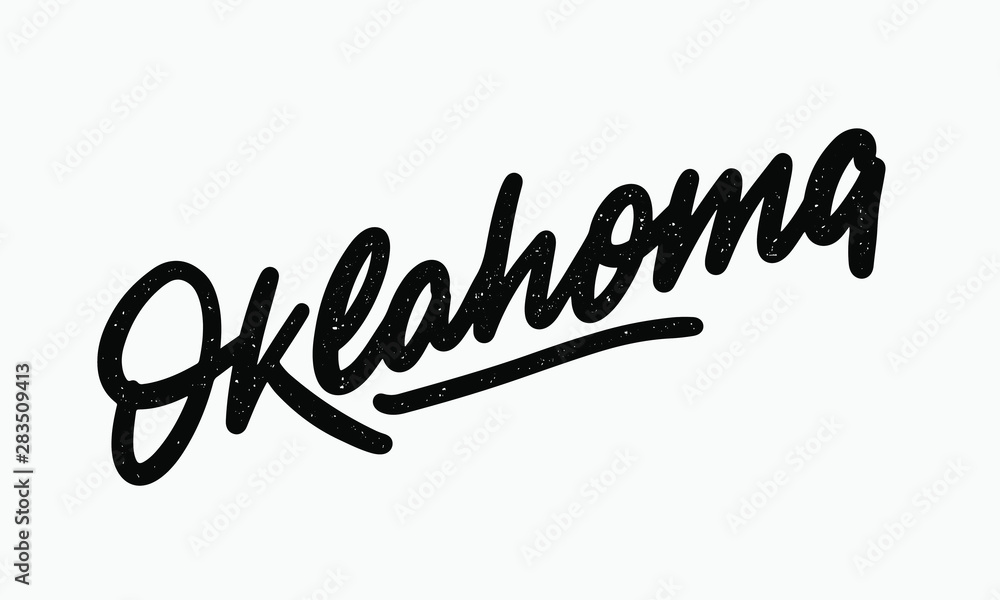 Oklahoma hand written city name.Modern Calligraphy Hand Lettering for ...