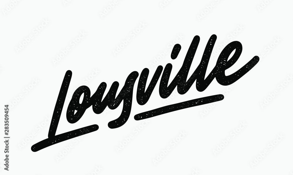 Louisville handwritten city name.Modern Calligraphy Hand Lettering for ...