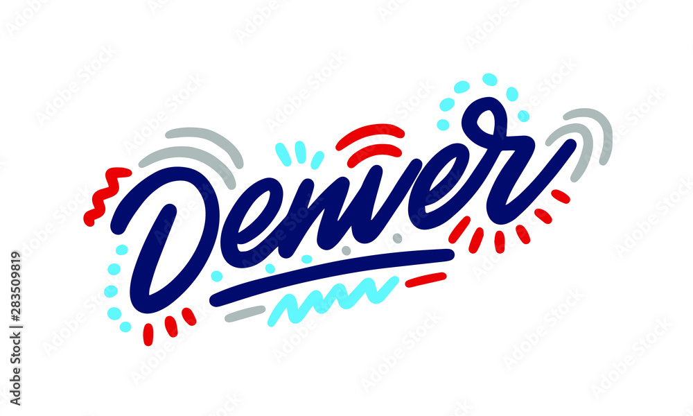 Denver handwritten city name.Modern Calligraphy Hand Lettering for ...