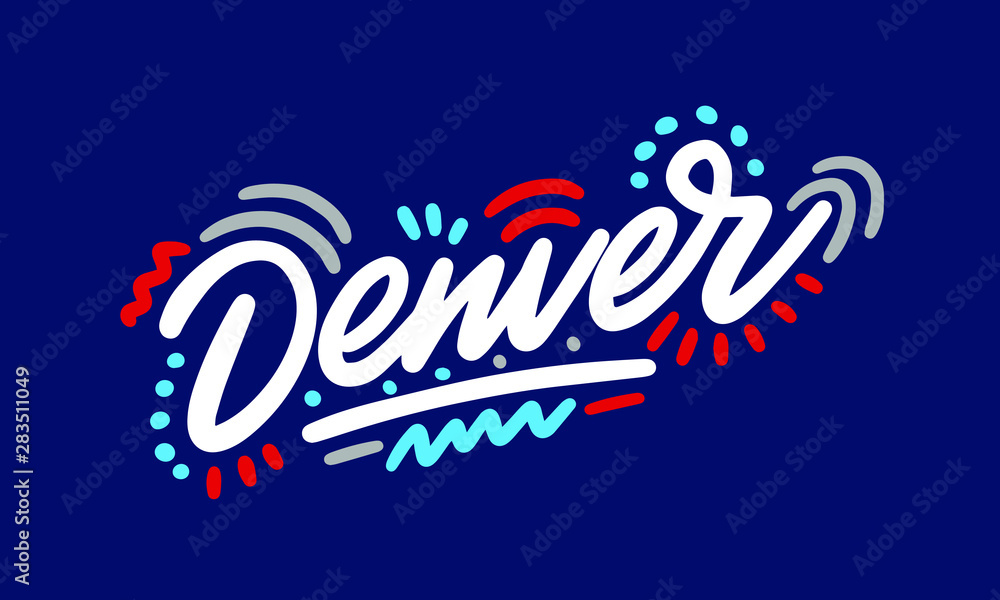 Denver handwritten city name.Modern Calligraphy Hand Lettering for ...