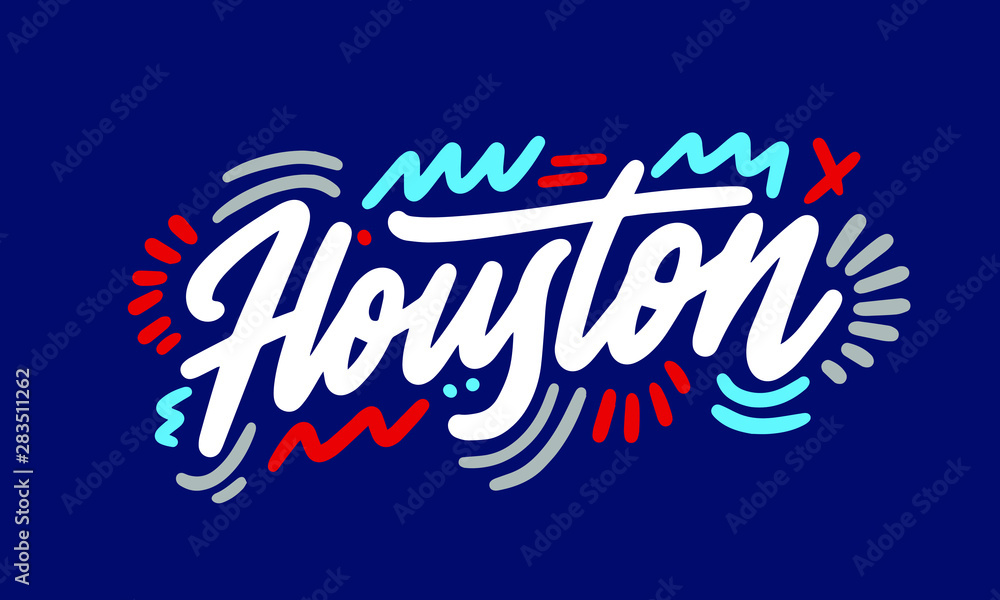 Houston handwritten city name.Modern Calligraphy Hand Lettering for ...
