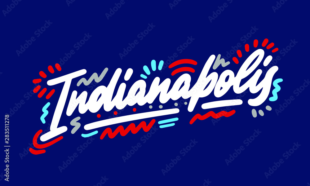 Indianapolis handwritten city name.Modern Calligraphy Hand Lettering ...