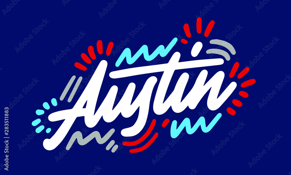 Austin handwritten city name.Modern Calligraphy Hand Lettering for ...
