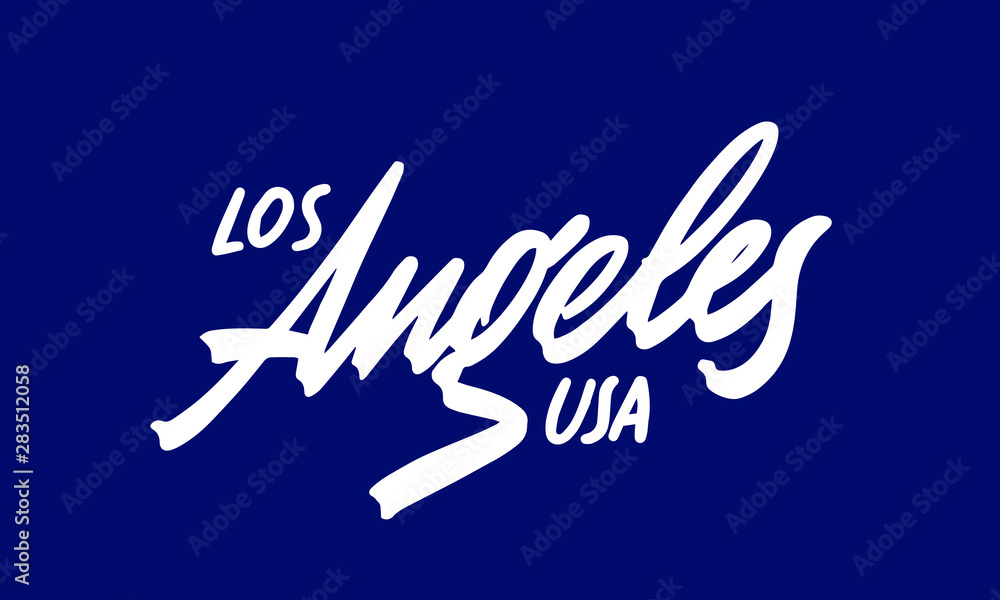 Los Angeles USA handwritten city name.Modern Calligraphy Hand Lettering ...
