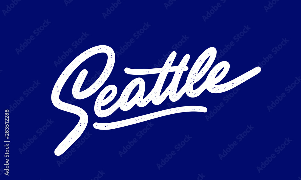 Seattle handwritten city name.Modern Calligraphy Hand Lettering for ...