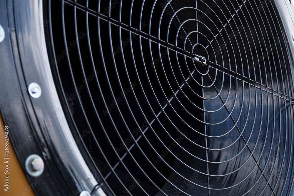 Huge industrial cooling fan, big cooler element close up Stock Photo ...