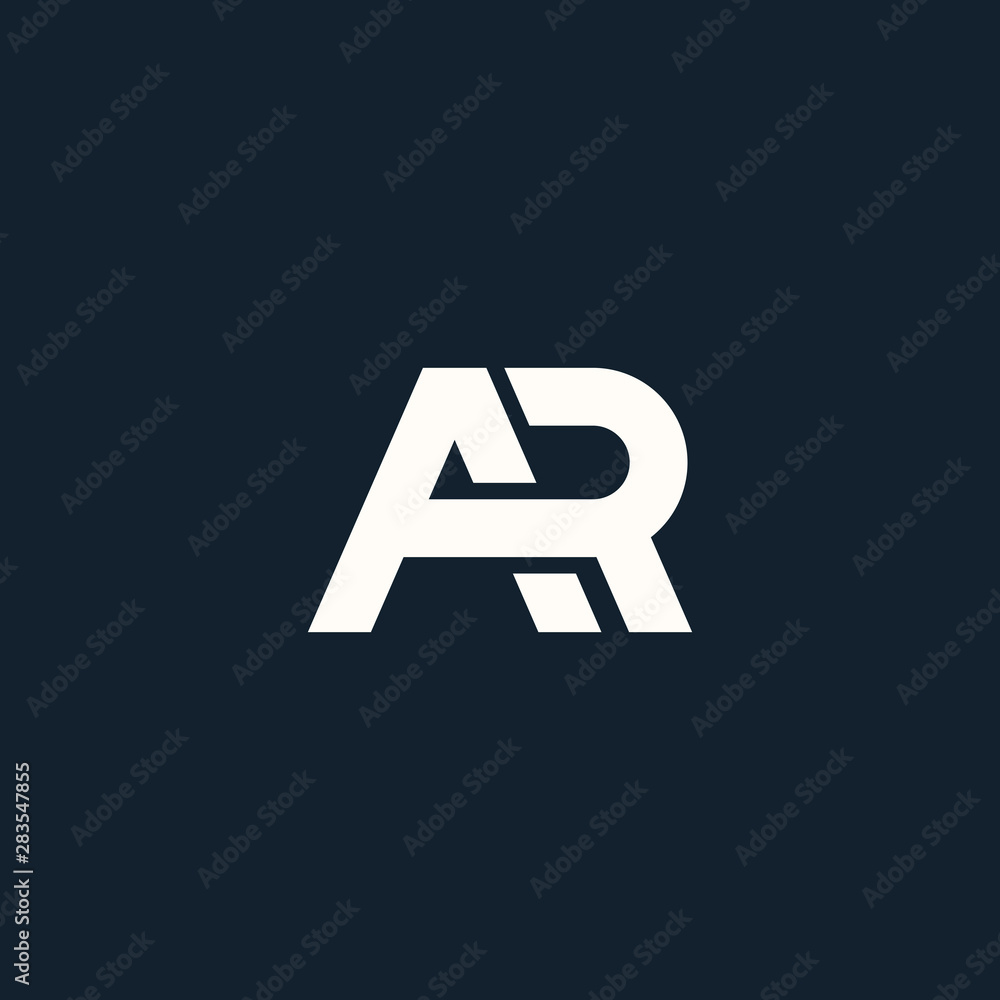 AR. Monogram of Two letters A&R. Luxury, simple, minimal and elegant AR ...