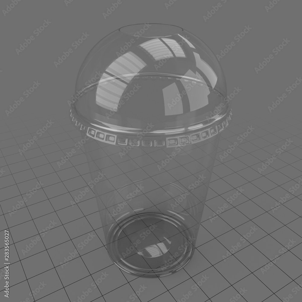 Plastic cup with dome lid Stock 3D asset | Adobe Stock