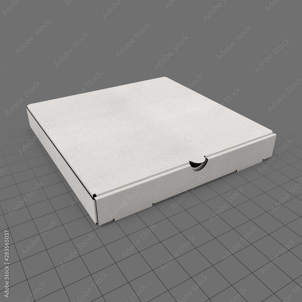 Closed pizza box Stock 3D asset | Adobe Stock