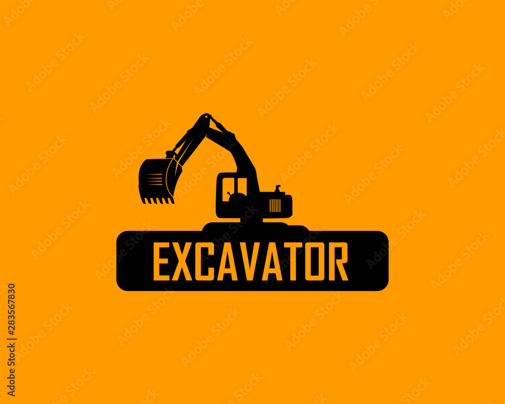 Excavator logo template vector. Heavy equipment logo vector for ...
