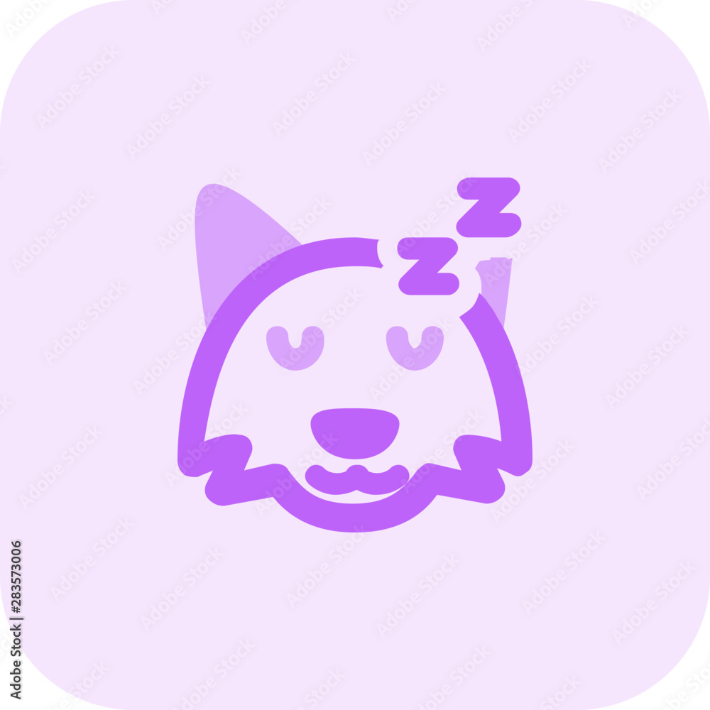 Sleeping fox emoticon pictorial representation shared on messenger ...