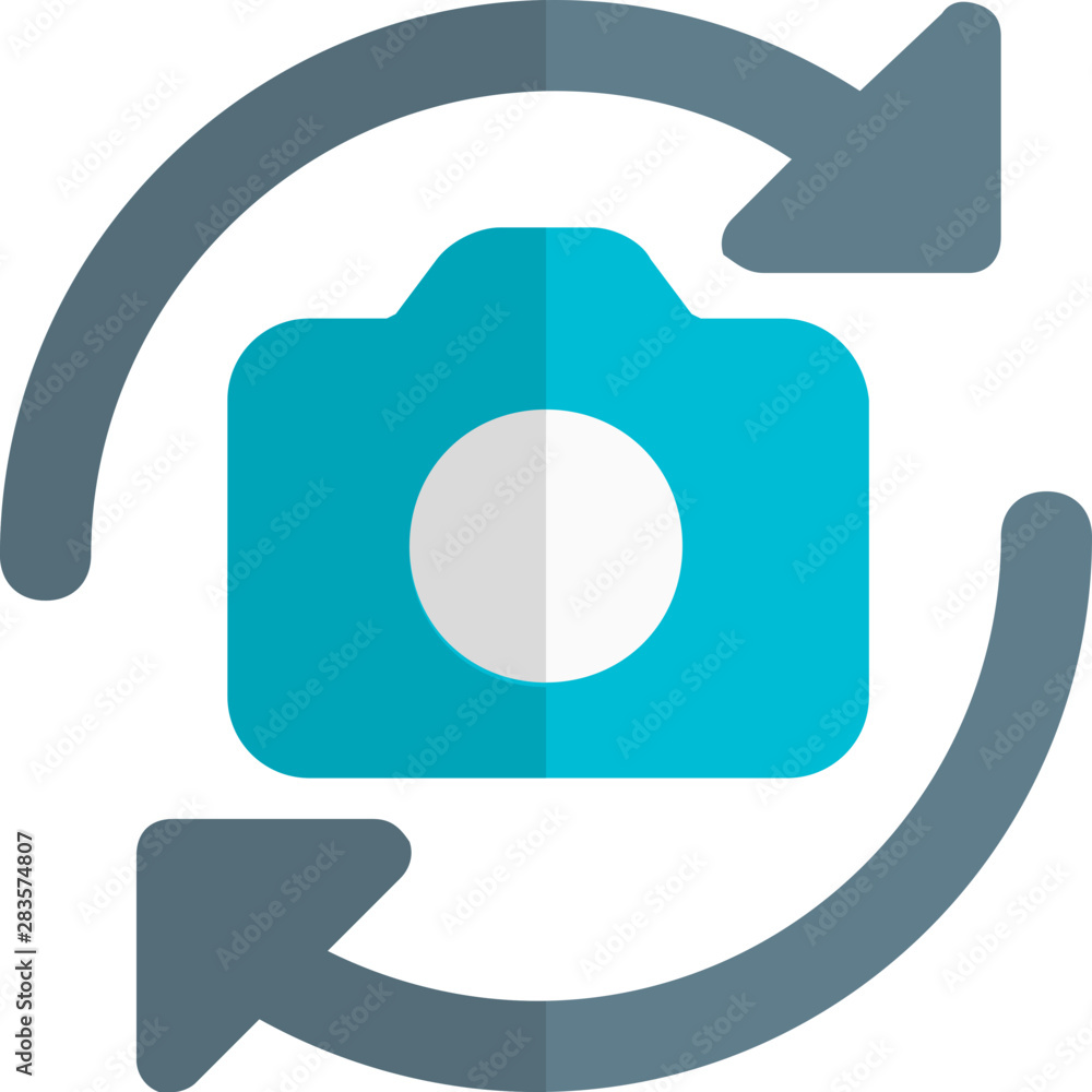 Flip or turn camera from primary to secondary switch Stock Vector ...
