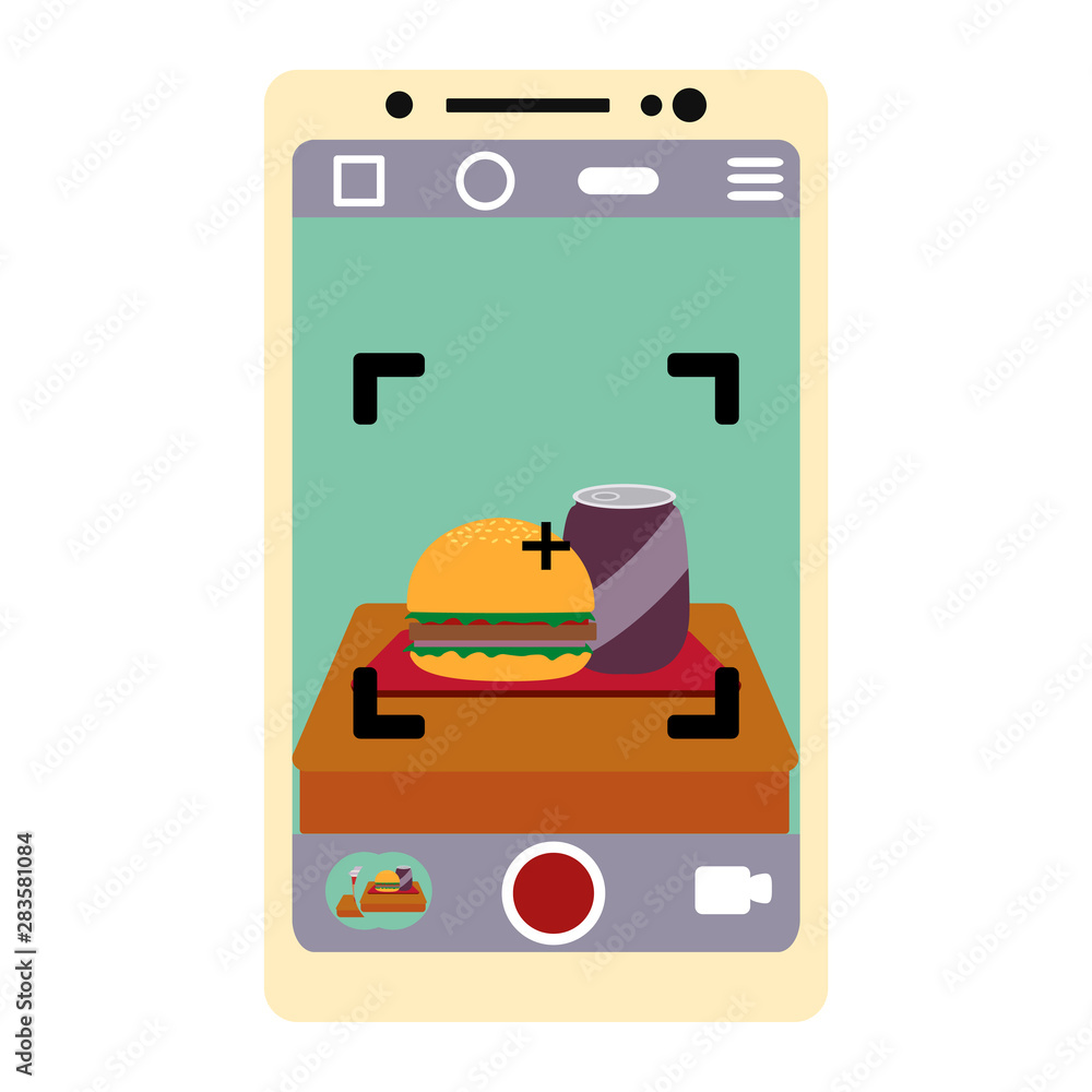 Cartoon Smartphone Illustration Isolated On White Background Stock ...