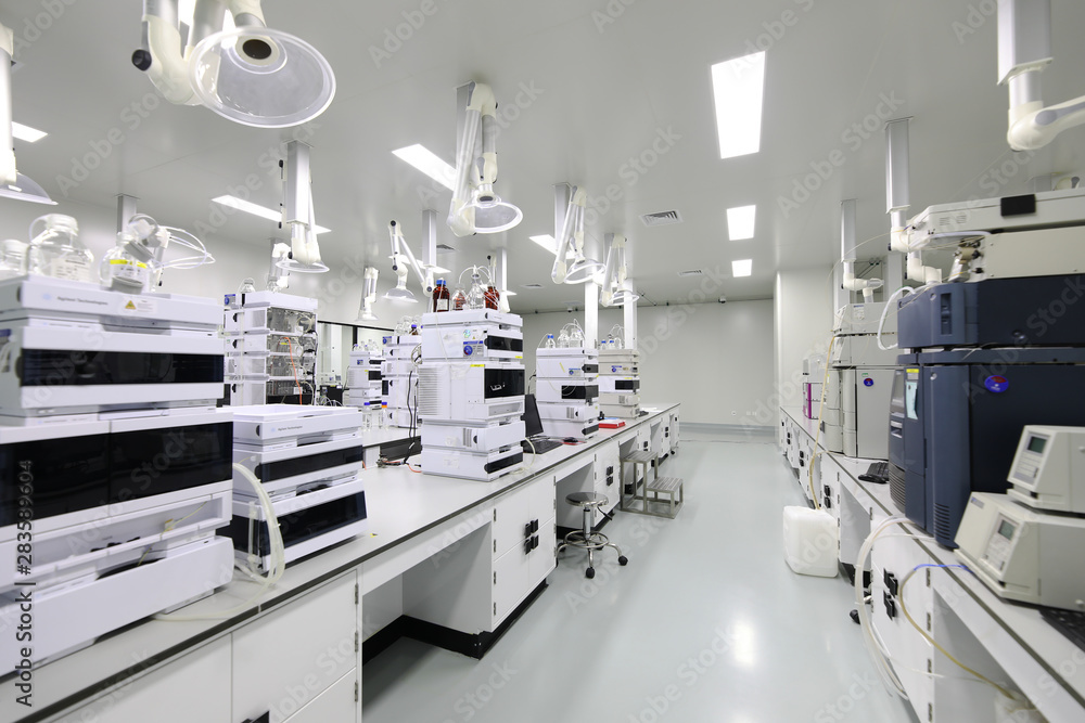 Drug manufacturing laboratory equipment. Stock Photo | Adobe Stock