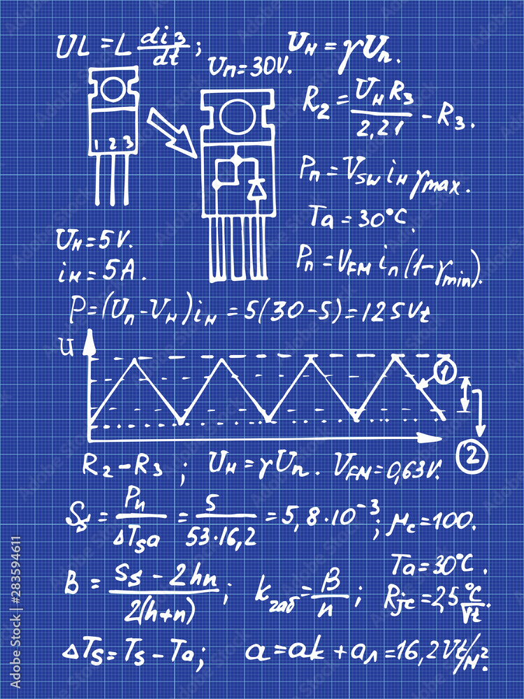 Physics, electronic engineering, mathematics equation and calculations ...